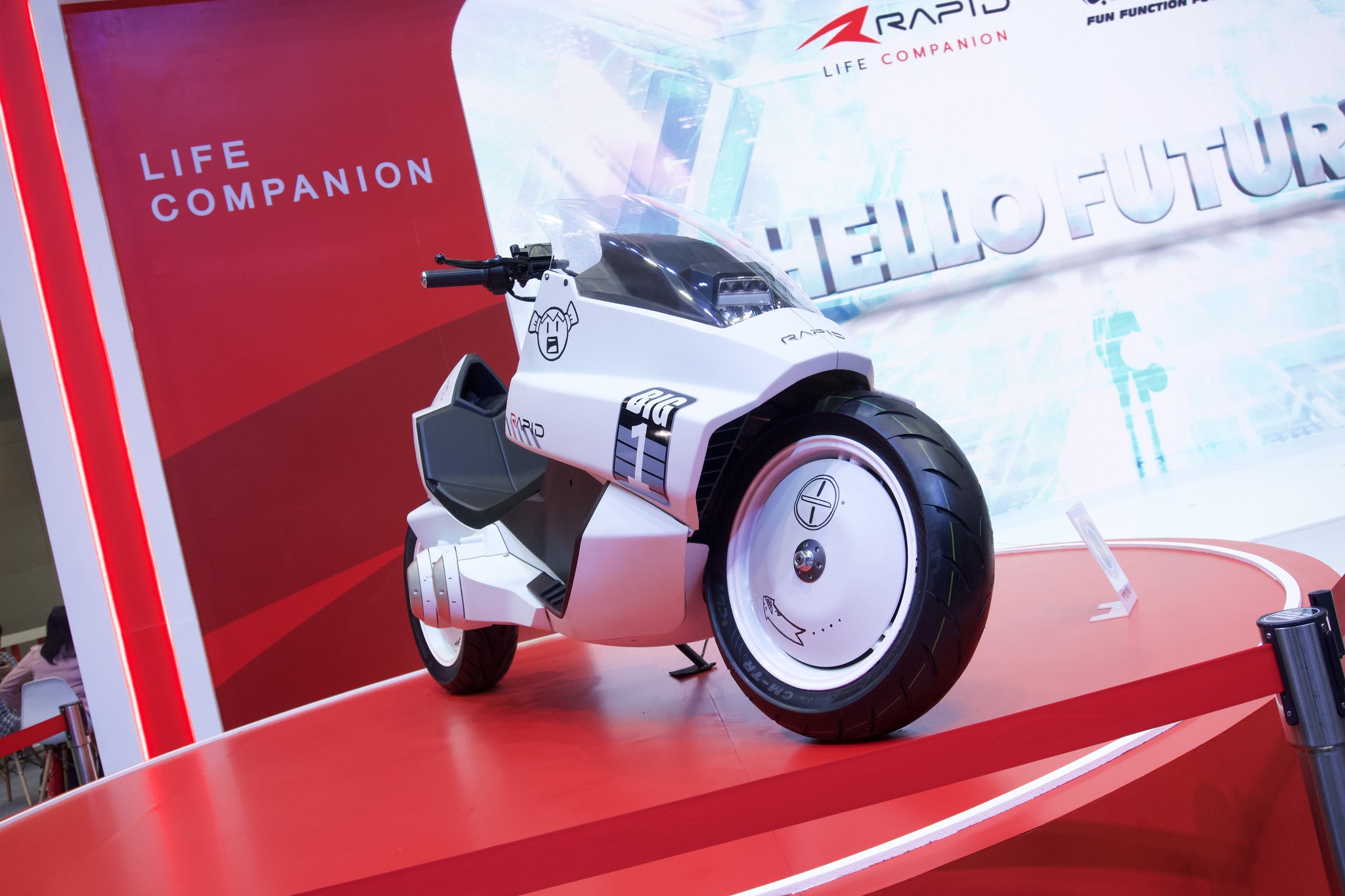Rapid K-1988: the star electric motorcycle inspired by Akira in Bangkok